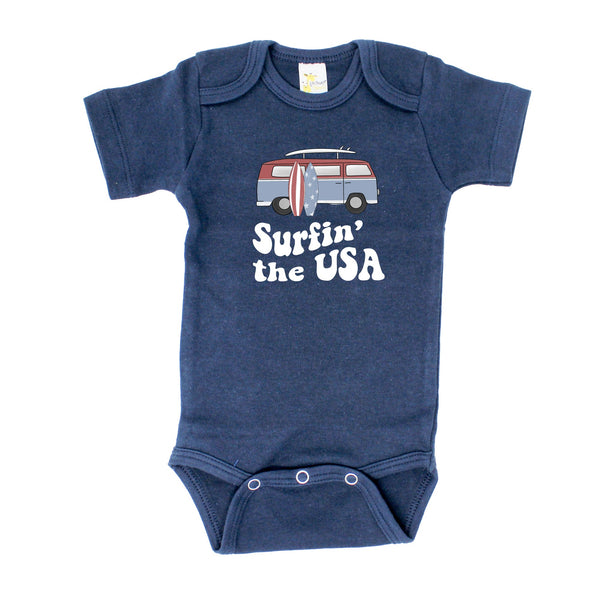 Surfin' the USA | Navy Bodysuit - Cuddle Sleep Dream